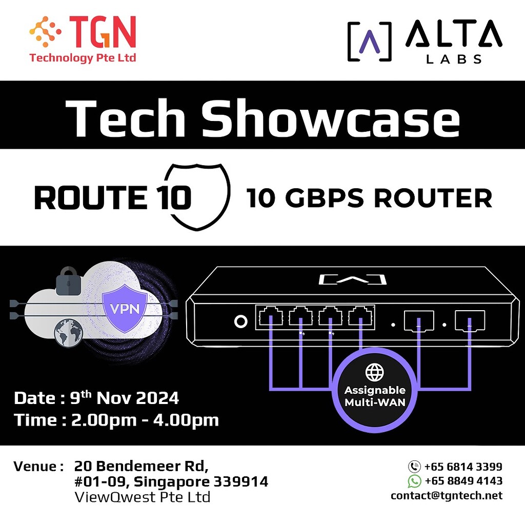 Route10 Event in Singapore - Routers - Alta Labs