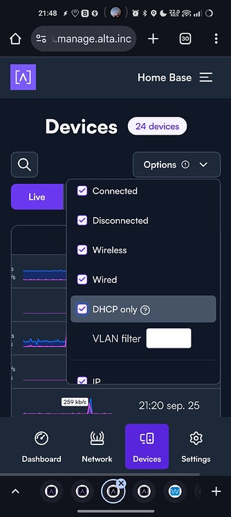 DHCP-only filter not working as expected (bug?) - Alta Control - Alta Labs